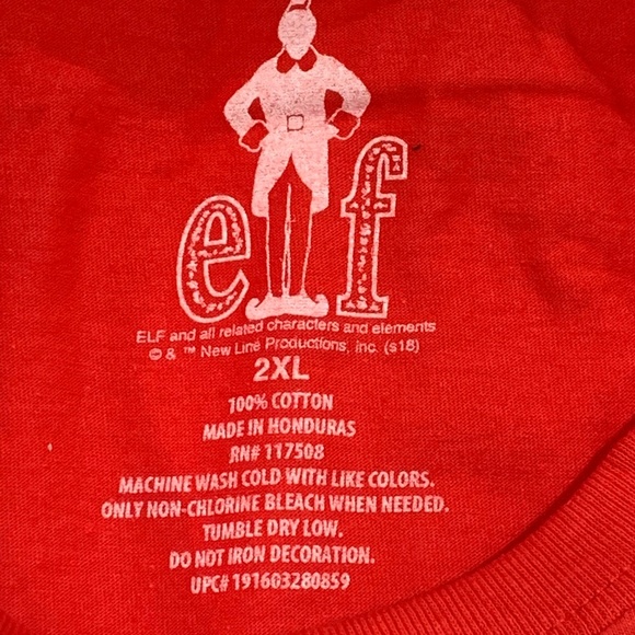 New Line Productions | Tops | Elf The Movie Buddy Christmas Tshirt Red ...